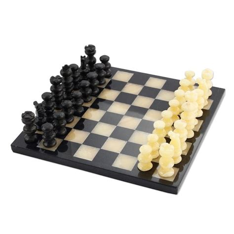 Shop Handmade Onyx And Marble Victory Chess Set Mexico Free Shipping Today
