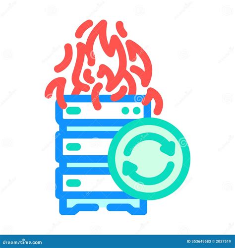 Disaster Recovery Data Center Color Icon Vector Illustration Stock