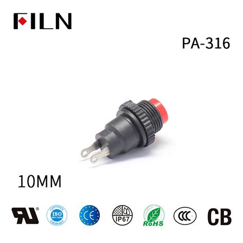 Normally Open Push Button MM Self Resetting Plastic Normally Open Push Button