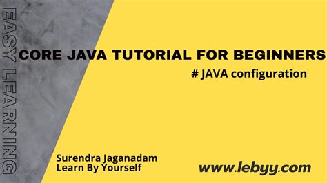 Java Configuration Java Tutorial For Beginners Youtube