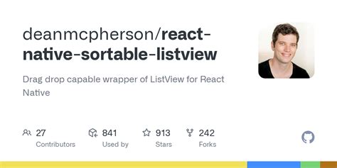 GitHub Deanmcpherson React Native Sortable Listview Drag Drop