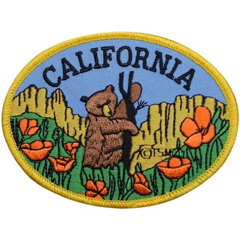 California Patch Grizzly Bear Poppies National Parks Ca Etsy
