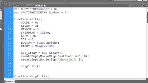 Flash Asteroids Game Creating Asteroids YouTube