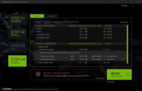 Sdkmanager 200 File System And Os Install Error On Wsl2 Ubuntu 2204 Jetson Orin Nano
