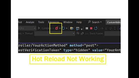 Hot Reload Not Working On NET Project Visual Studio YouTube