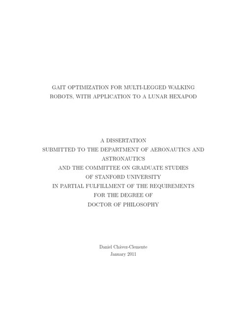 gait optimization for multi legged walking robots with application to