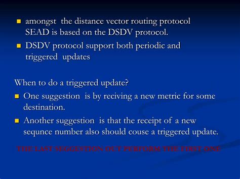 Ppt Sead Secure Efficient Distance Vector Routing For Mobile Wireless Ad Hoc Networks