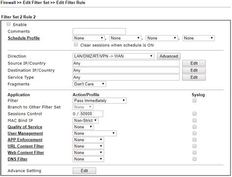 Zasada działania Firewall w routerach Vigor DrayTek