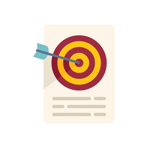 Premium Vector Target Project Icon Flat Vector Business Test Work Task Isolated