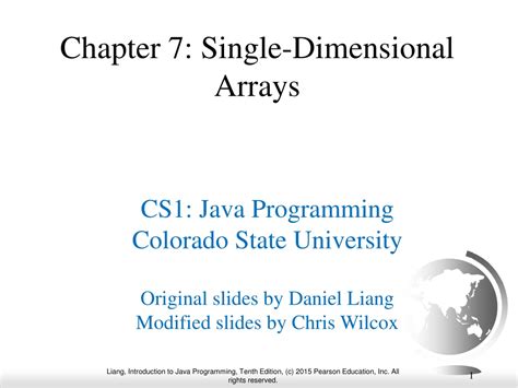 Ppt Java Programming With Single Dimensional Arrays Powerpoint