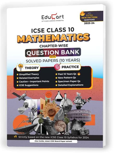 Old Educart Icse Class 10 Question Bank 2024 Mathematics Including