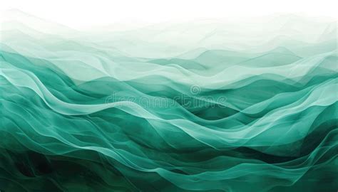 This Artwork Features Abstract Ocean Waves Depicted In Soothing Teal