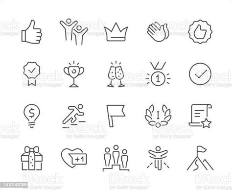 수상 아이콘 세트 편집 가능한 스트로크 무게 픽셀 완벽한 아이콘 아이콘에 대한 스톡 벡터 아트 및 기타 이미지 아이콘 1 결승선 Istock