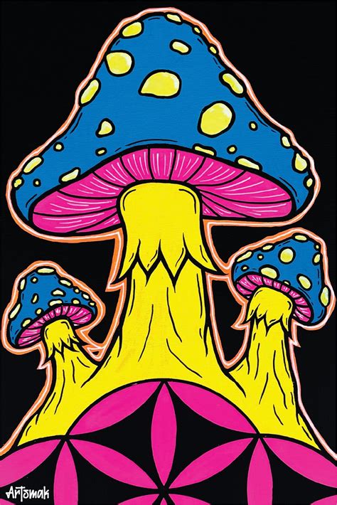Flowering Shrooms Art Print Artsmak