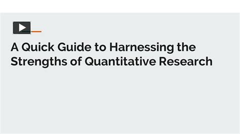 PPT A Quick Guide To Harnessing The Strengths Of Quantitative