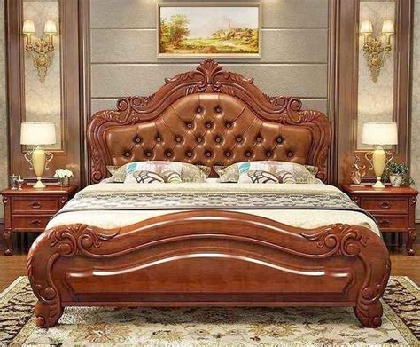 Teak Wood Sheesham Wood Wooden Queen Size Bed Without Storage At Rs