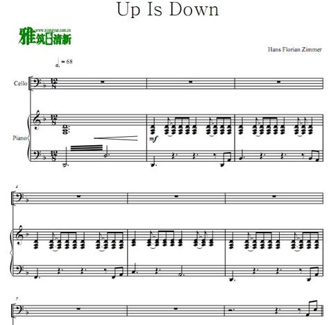 Up Is Down 大提琴钢琴谱 找教案个人博客