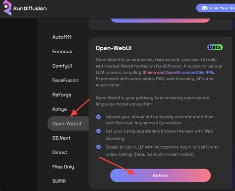Openwebui On Rundiffusion