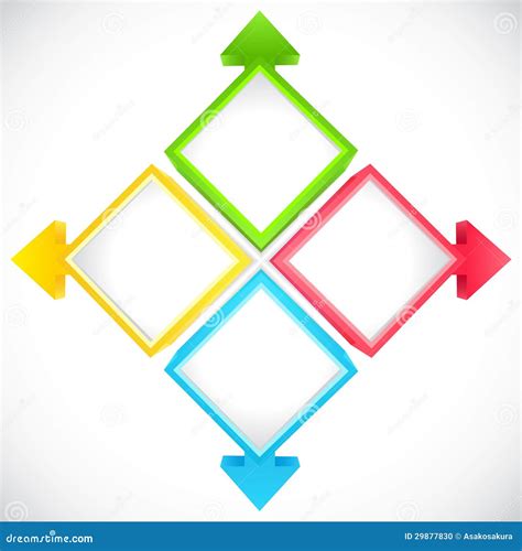 Colorful Cubes With Arrows D Stock Vector Illustration Of Choice Background