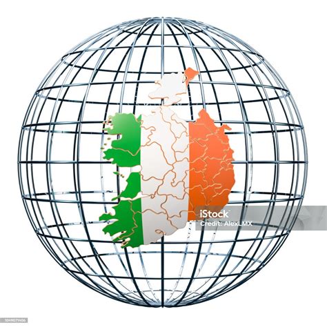 아일랜드 지도 지구 지구에 흰색 배경에 고립 된 3 차원 렌더링 0명에 대한 스톡 사진 및 기타 이미지 0명 3차원 형태 개념 Istock