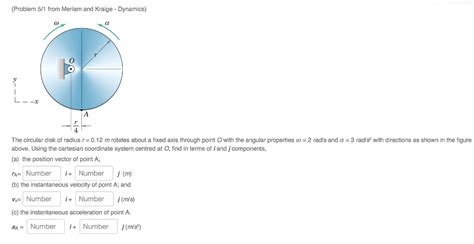 Solved Problem 51 From Meriam And Kraige Dynamics 1 4