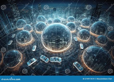A Creative Conceptual Image Representing Automotive Global Communication Such As A Network Of