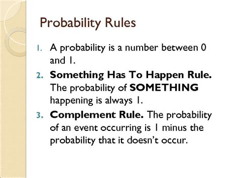 Probability Rules Probability Definition A Measure Of
