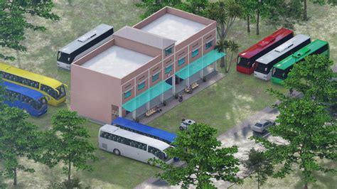 Bus Terminal 3d Model With Lumion File Model Turbosquid 2020350