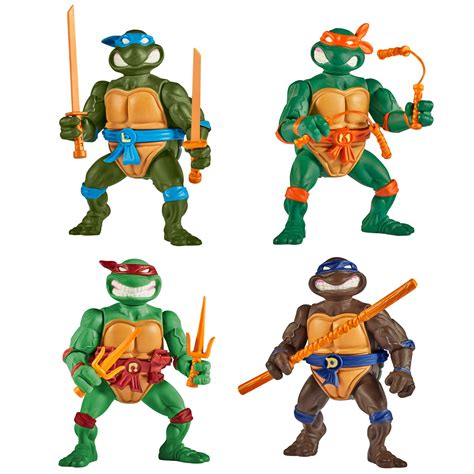 Mar239028 Tmnt Classic Turtle 4pc Set Previews World