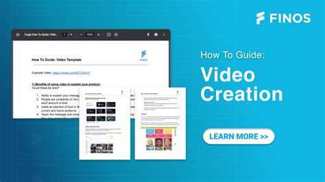 Finos Resource Center Finos How To Guide Video Creation