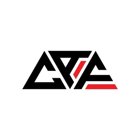 삼각형 모양의 Caf 트라이글 로고 디자인 모노그램 Caf 삼각형 터 로고 템플릿과 빨간색 Caf 삼角 로고 간단하고 우아하고 고급스러운 Caf 로고 프리미엄 벡터