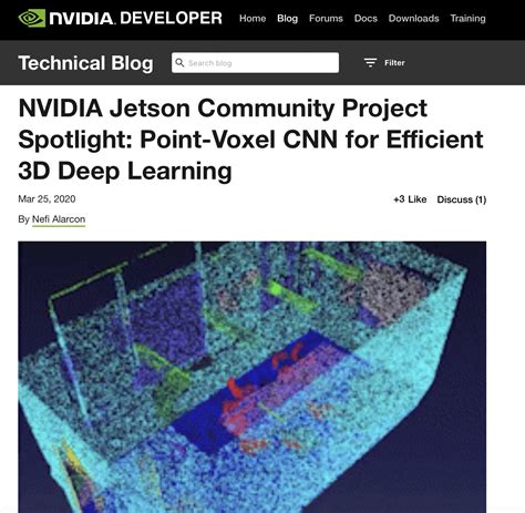 NVIDIA Jetson Community Project Spotlight Point Voxel CNN For Efficient D Deep Learning