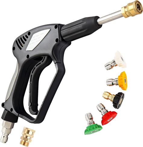 Short Pressure Washer Gun With Swivel 5000 Psi Max 3 8