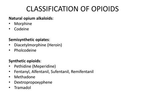 Pharmacology Of Opioids Ppt