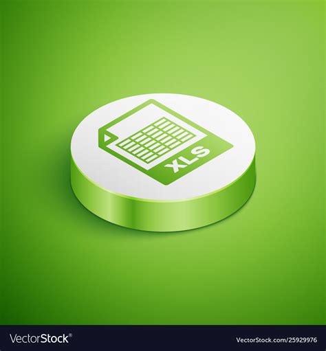 Isometric Xls File Document Icon Download Vector Image