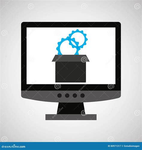 programming coding computer gears stock vector illustration of