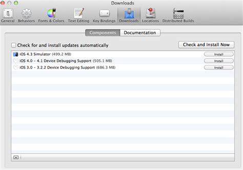 Iphone Run Ios4x Simulator From Xcode 42 4c199 Downloaded 1st Nov