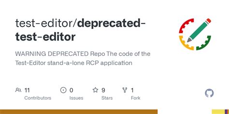 Github Test Editordeprecated Test Editor Warning Deprecated Repo