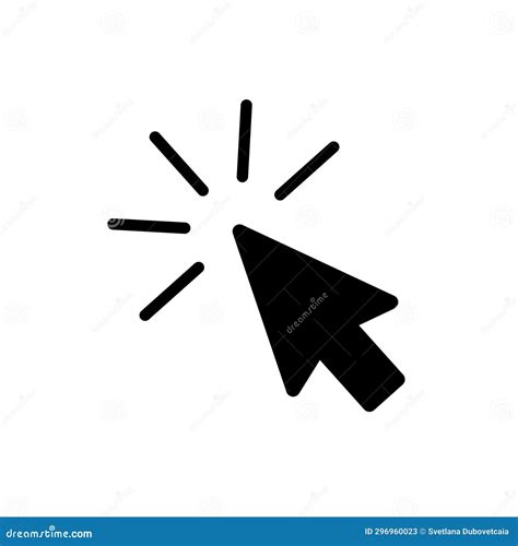 Mouse Arrow Click Computer Mouse Pointer Icon Black Cursor Isolated