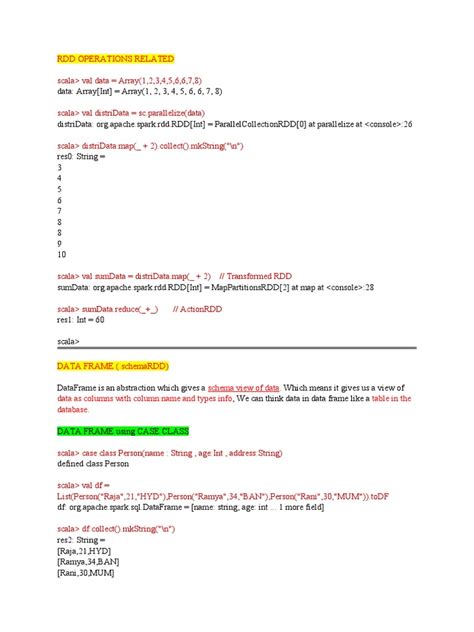 Dataframe Vs Datasets Pdf Apache Spark Variable Computer Science