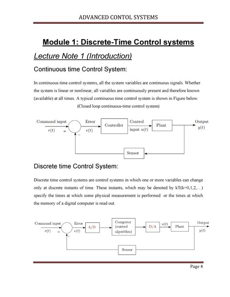 Advanced Control Systems 1 KIIT University Studocu