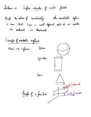 Lecture 21 Surface Integrals Vector Fields Pdf Lecture Recap Is 21