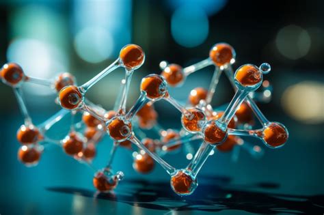 Premium Ai Image Colorful Detailed View Of Molecule Scientific Image