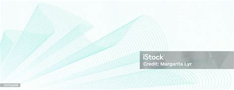 밝은 녹색 드레이프 그물 물결 모양의 얇은 곡선 수표 티켓 배너 웹 사이트 바우처에 대한 추상 벡터 워터 마크 라인 아트 패턴 기요체 디자인 흰색 배경입니다 우아한 주름