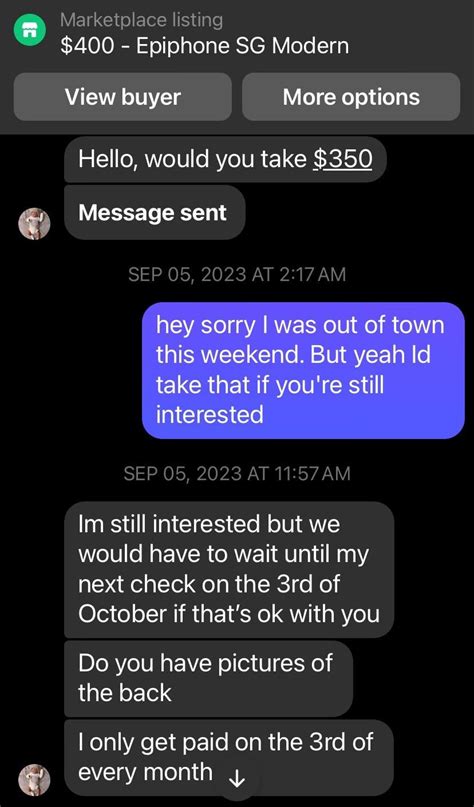 Old Fb Marketplace Interaction R Guitarcirclejerk