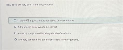 Solved How Does A Theory Differ From A Hypothesisa Theory