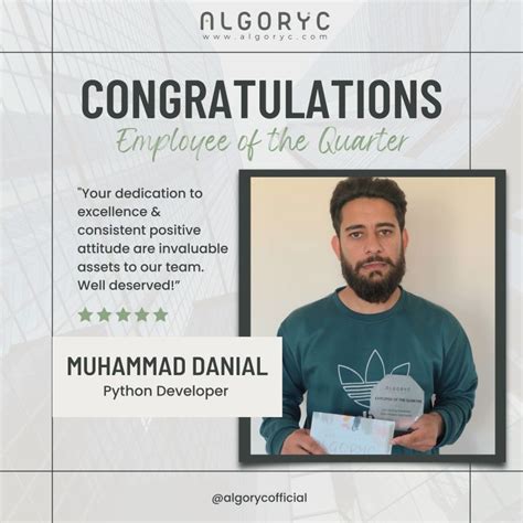 Algoryc On Linkedin Algoryc Algorycteam Employeeofthequater