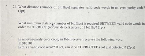 Solved 24 What Distance Number Of Bit Flips Separates