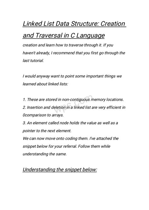 Solution Linked List Data Structure Creation And Traversal In C