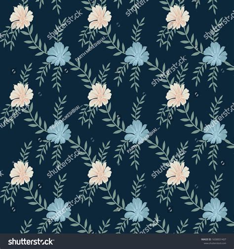 Semless Vector Flower Design Pattern On Stock Vector Royalty Free